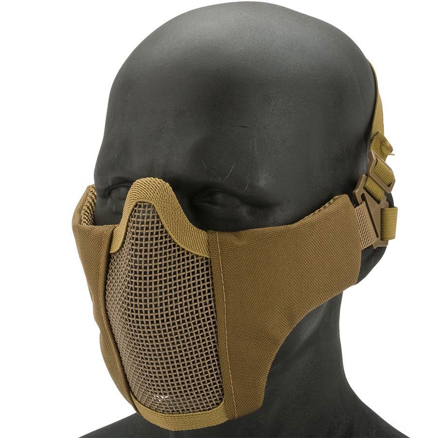 MATRIX IRON FACE PADDED LOWER HALF FACE MASK TAN | Ops Airsoft